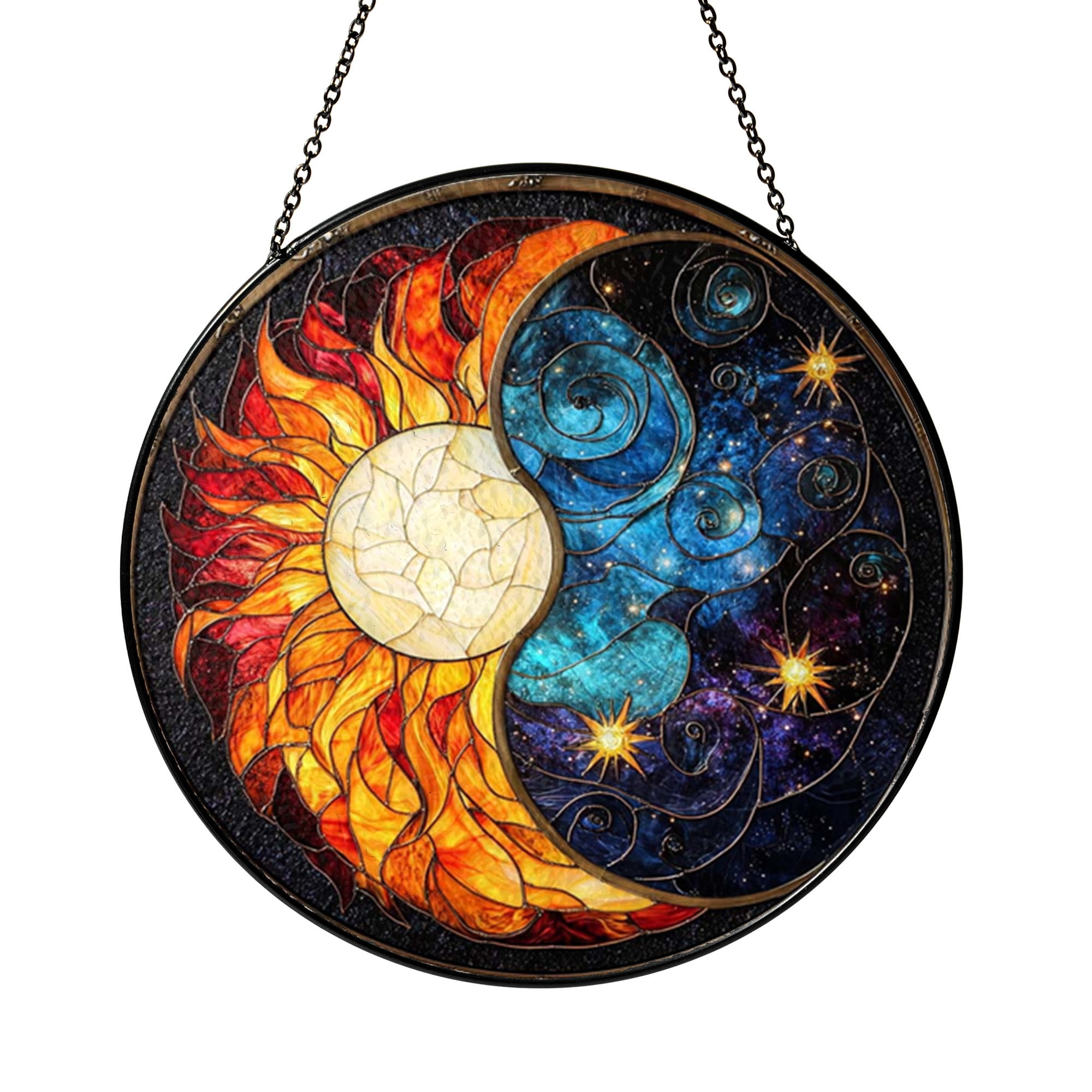 Abstract Dual Form Stained Glass Suncatcher Collection – Hanging Window ...
