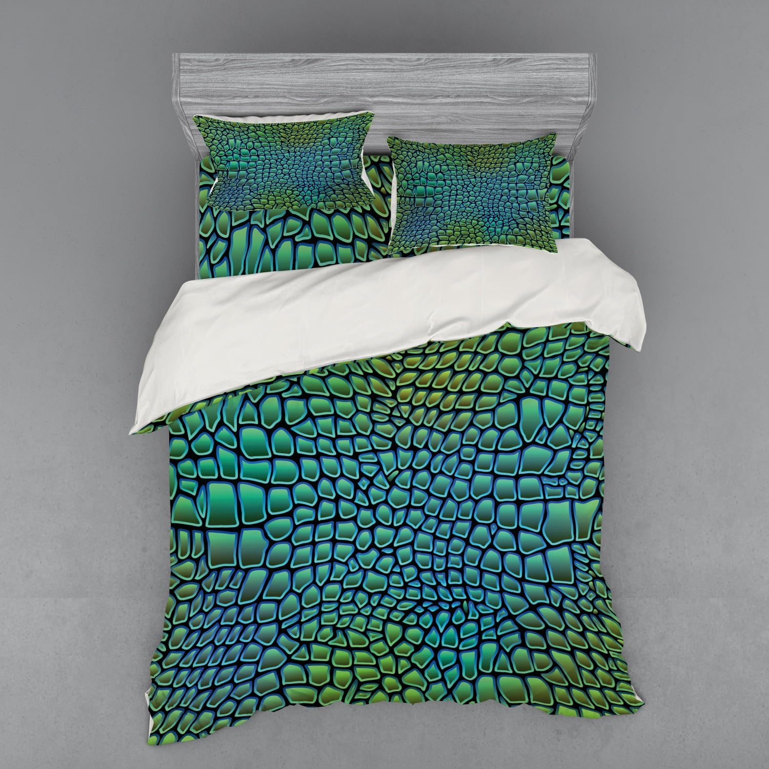 Abstract Duvet Cover Set, Alligator Skin Animal Crocodile Reptile ...