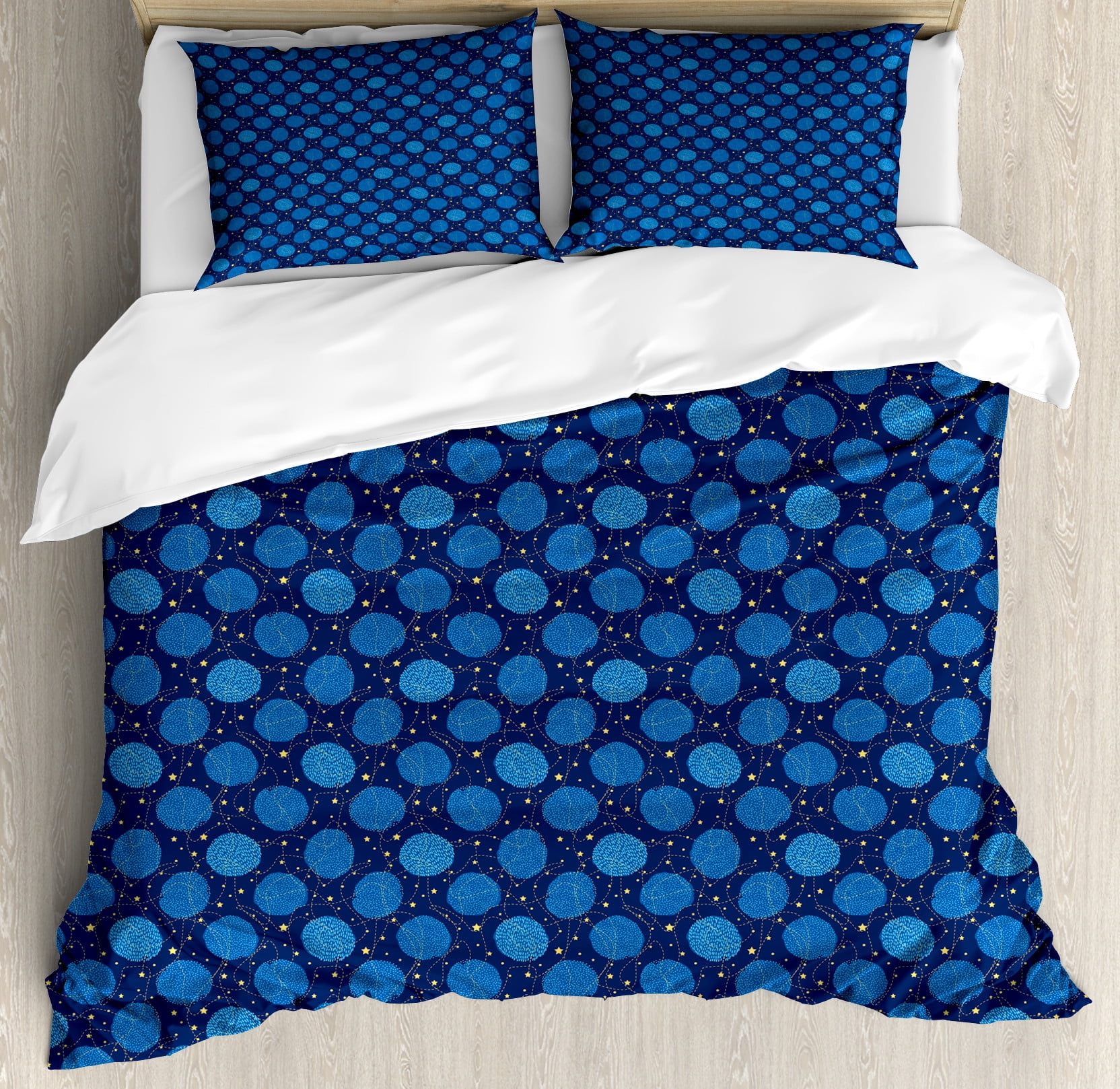 Abstract Duvet Cover Set, Cosmos Planets Along Constellation Stars ...