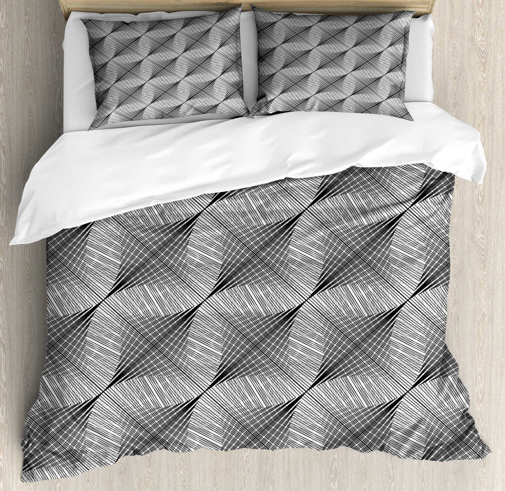 Abstract Duvet Cover Set Diagonal Flowing Streak Composition