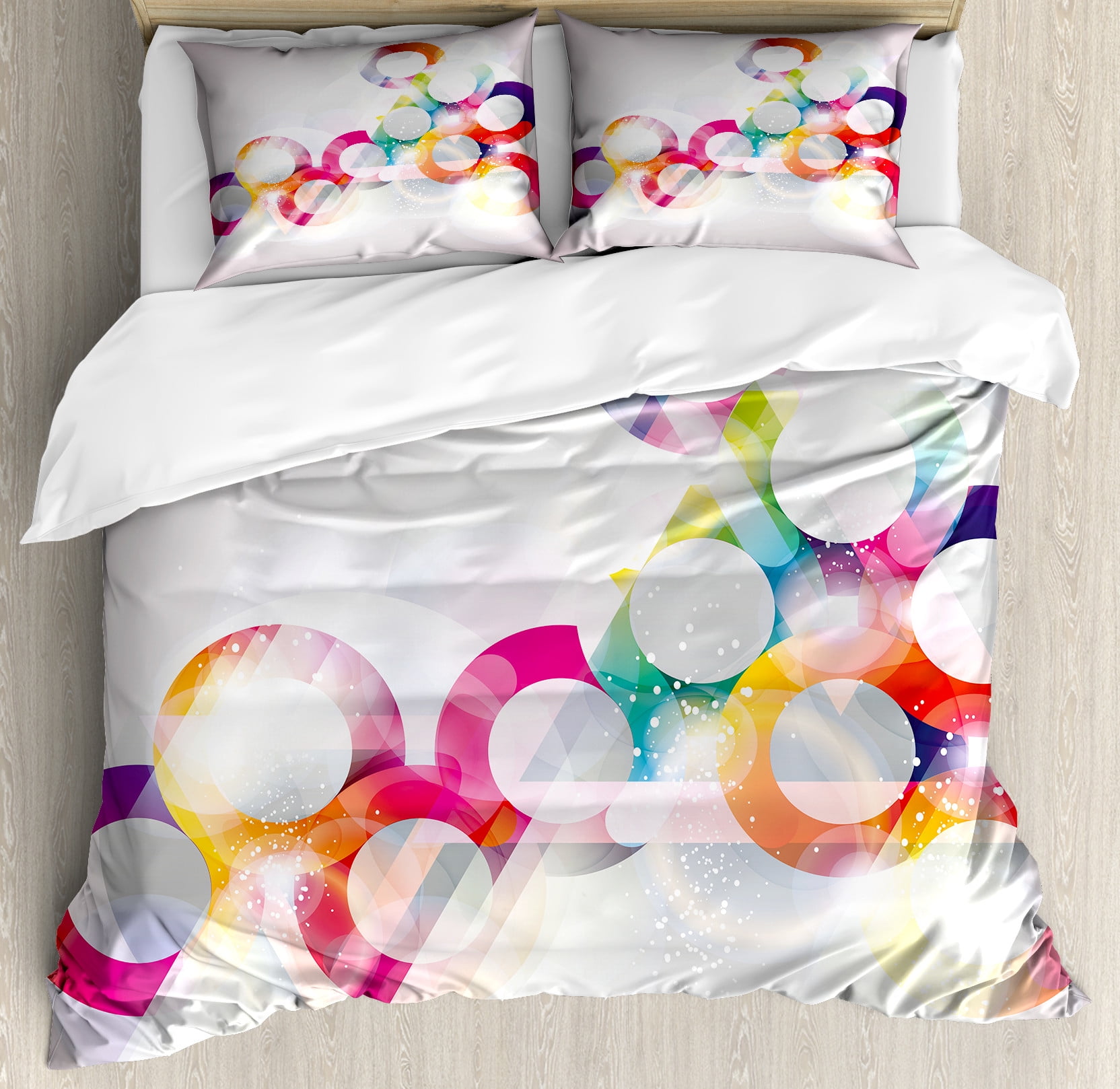 Abstract Duvet Cover Set, Disc Shaped Circular Patterned Gradient ...