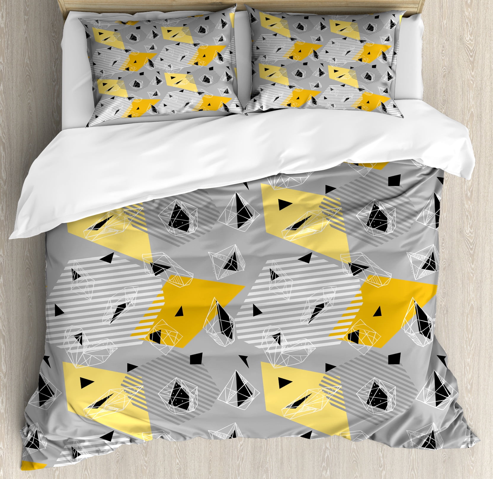 Abstract Duvet Cover Set, Geometric 80s Abstract Shapes Memphis Art ...