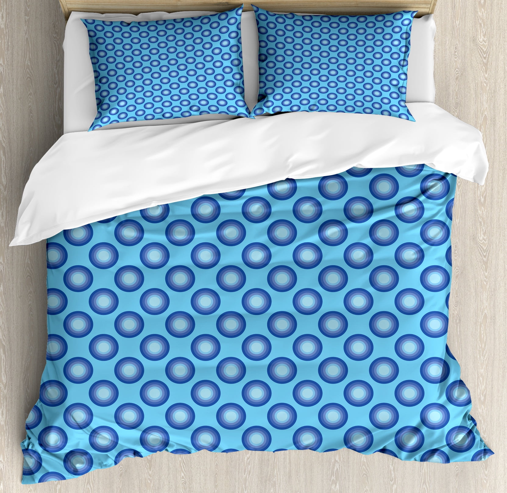 Abstract Duvet Cover Set, Geometric Disc and Ring Shaped Circular Round ...