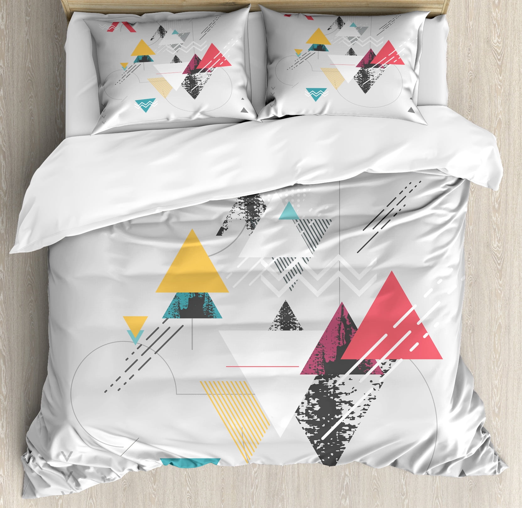 Abstract Duvet Cover Set, Abstract Geometric Modern Design with ...
