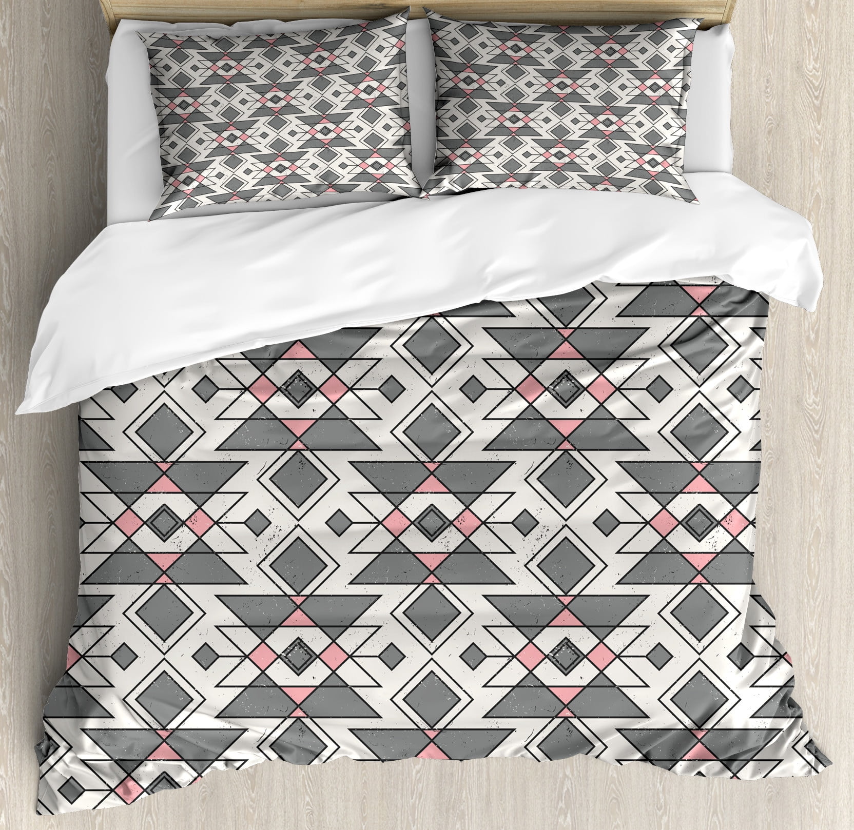 Abstract Duvet Cover Set, Geometric Pattern with Traditional Culture ...