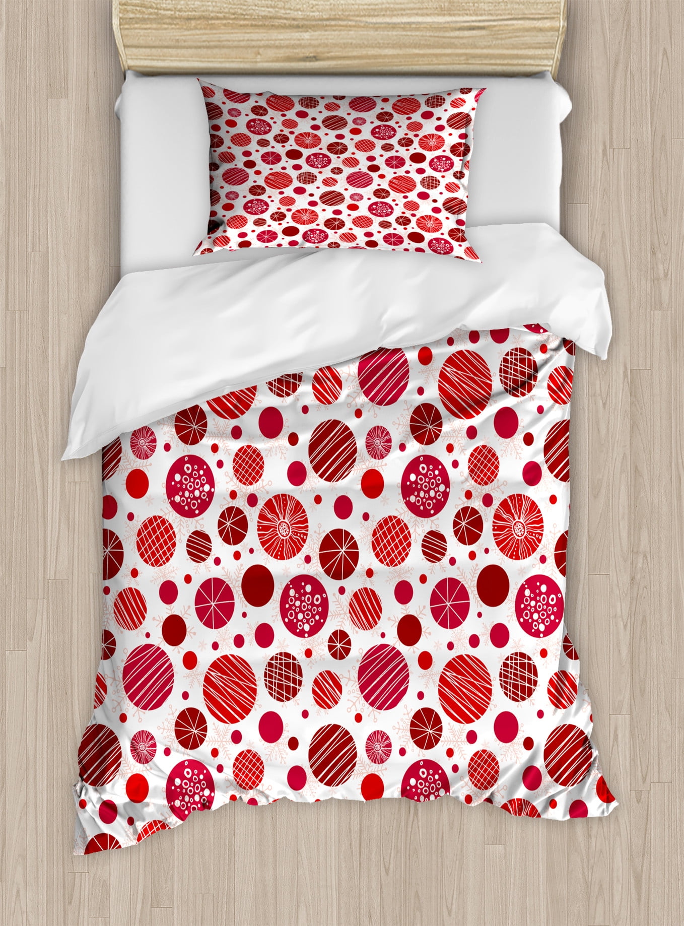 Abstract Duvet Cover Set, Grids Lines Round Shapes and Circles ...