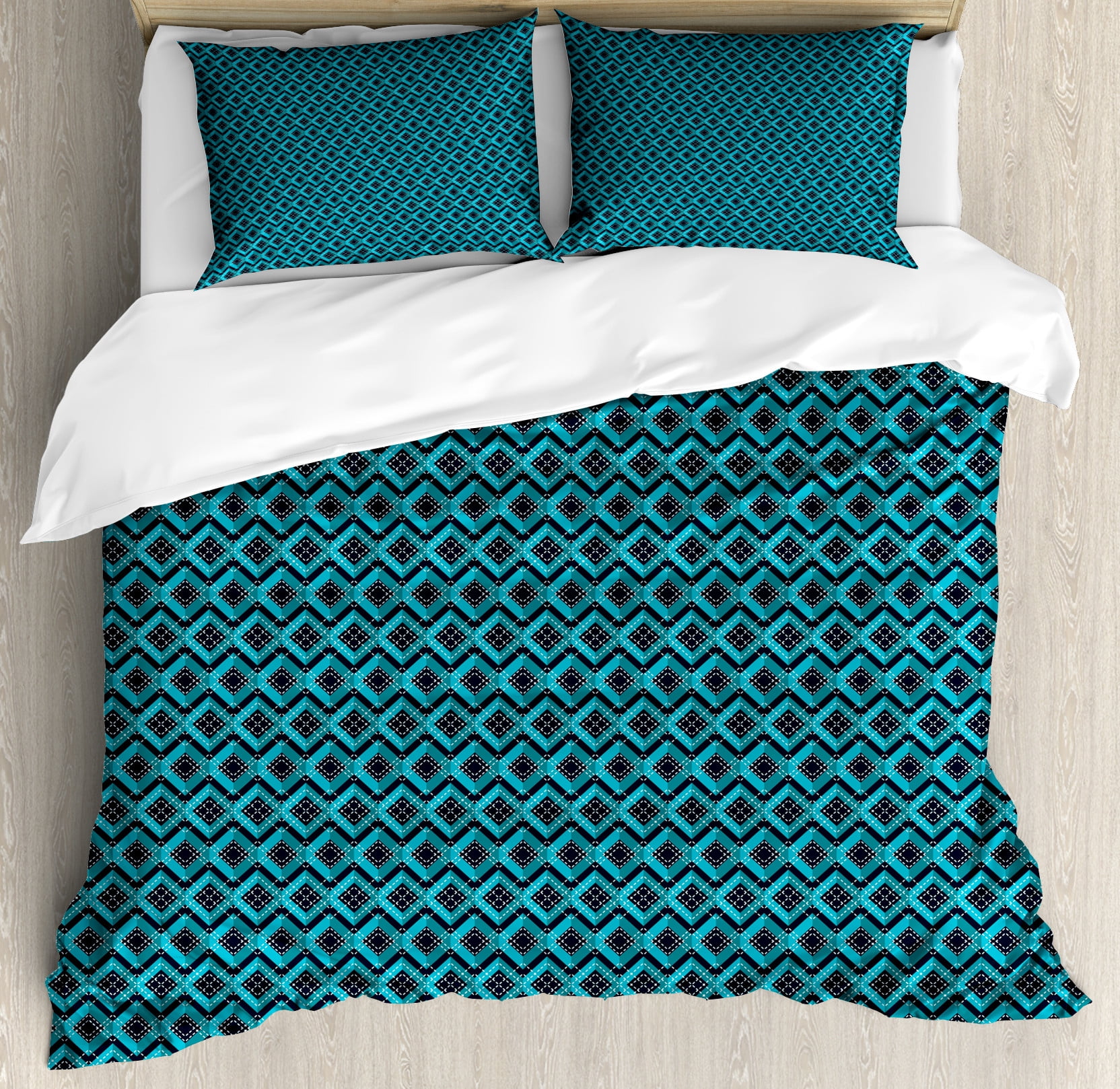 Abstract Duvet Cover Set, Illustration of Complex Geometric Patterns ...