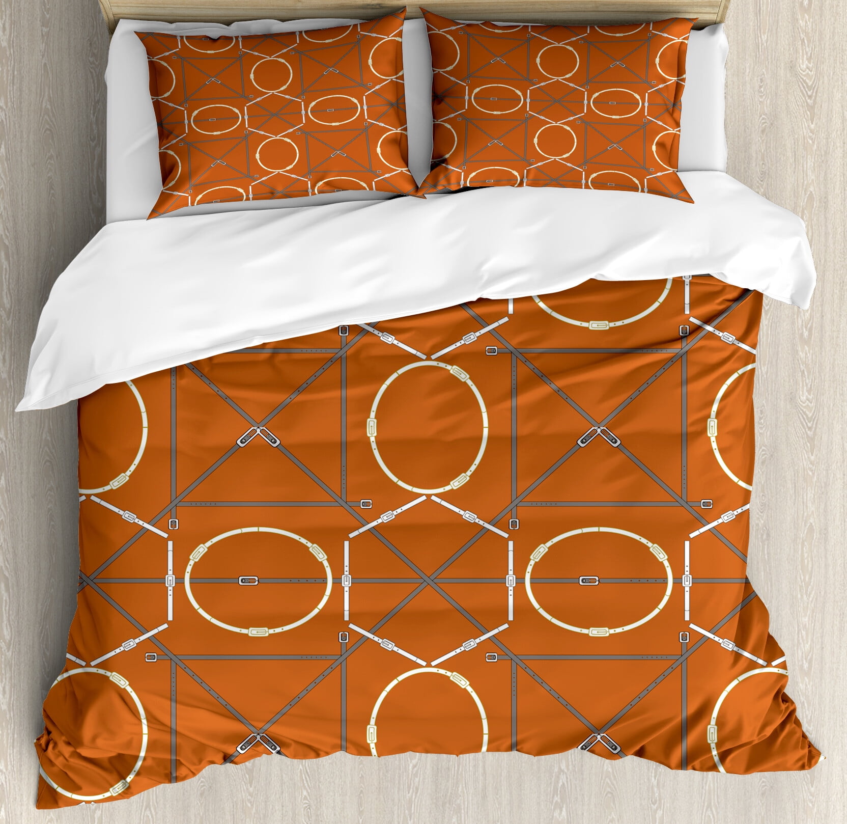 Abstract Duvet Cover Set, Male Fashion Inspired Elements Geometric ...