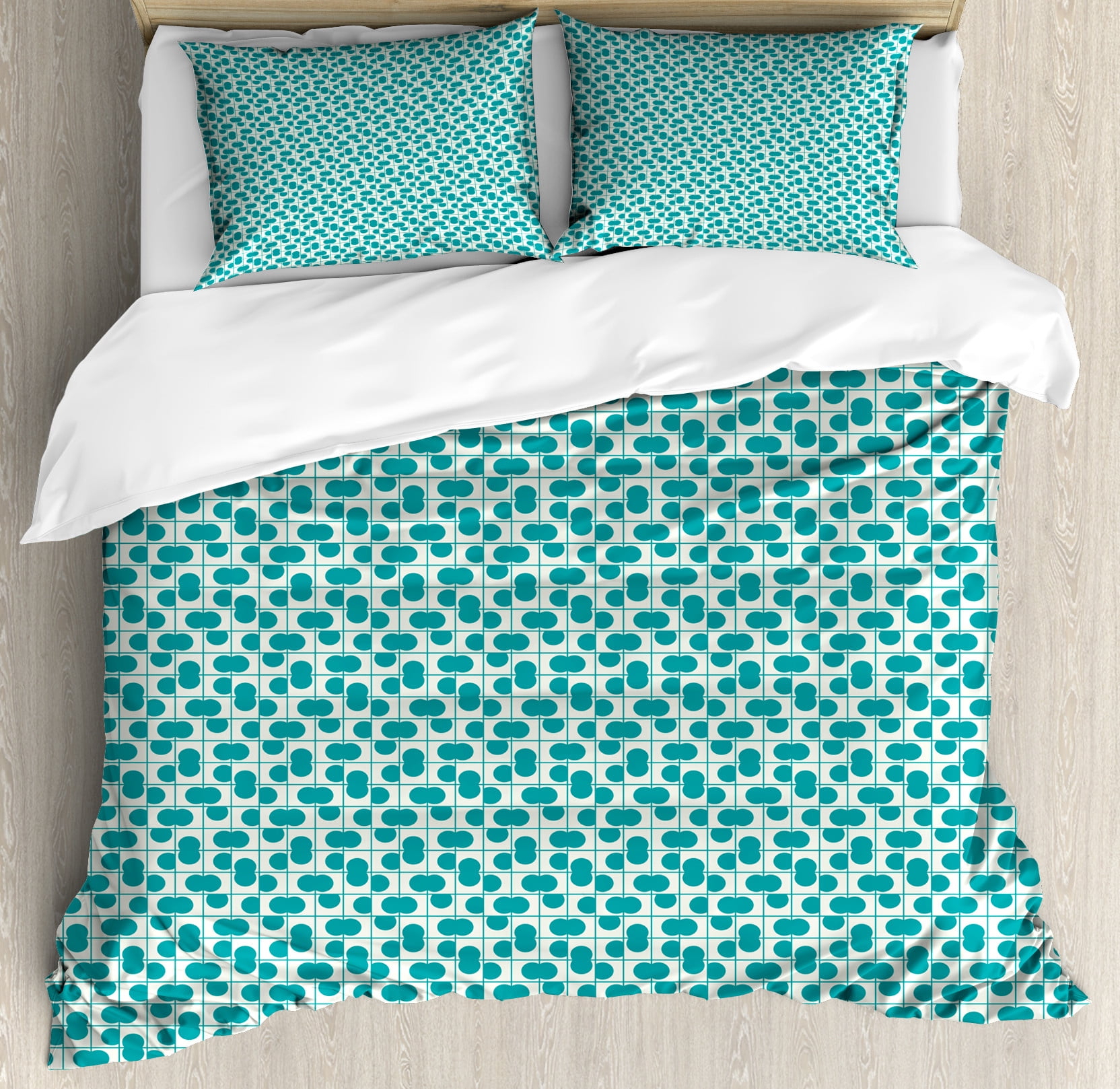 Abstract Duvet Cover Set, Minimalistic Dots Arrangement Contemporary ...