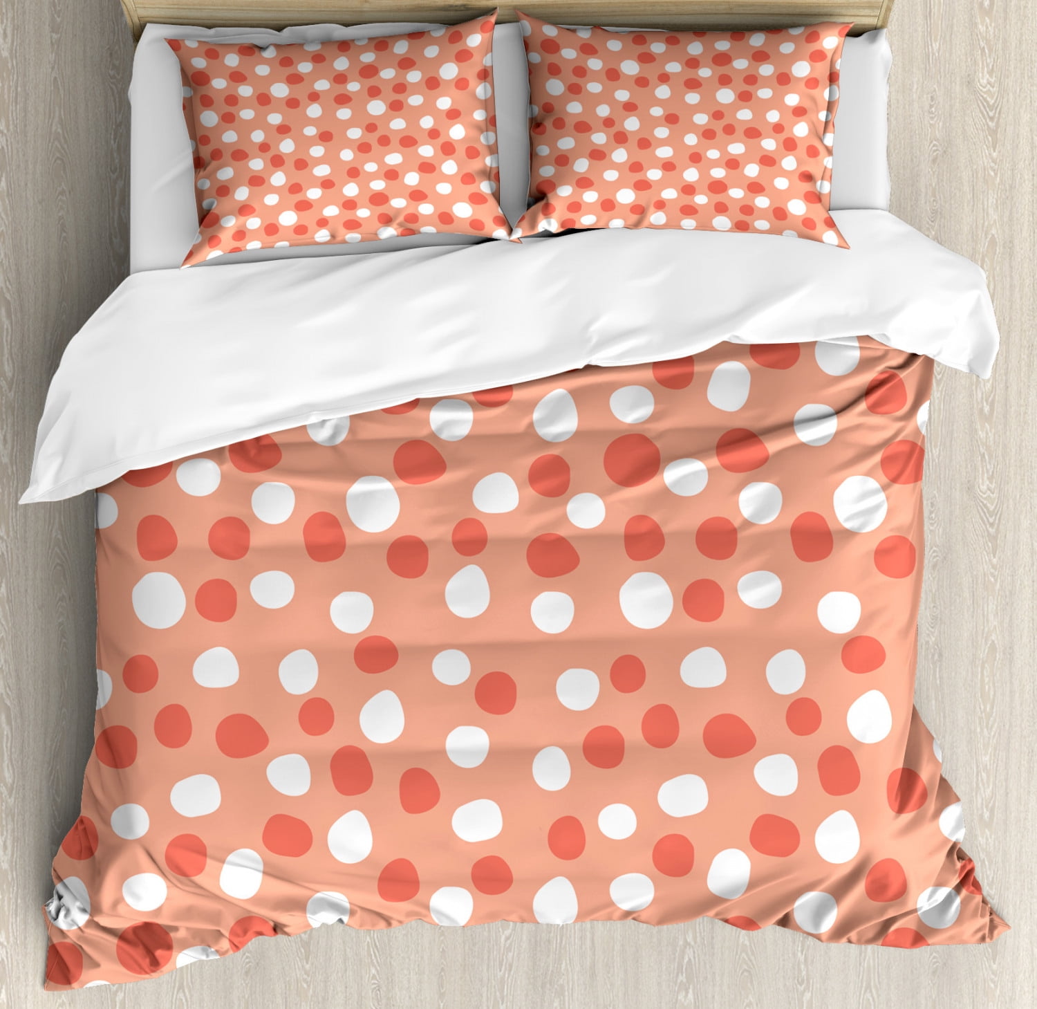 Abstract Duvet Cover Set Queen Size, Polka Dot Inspired Deformed ...