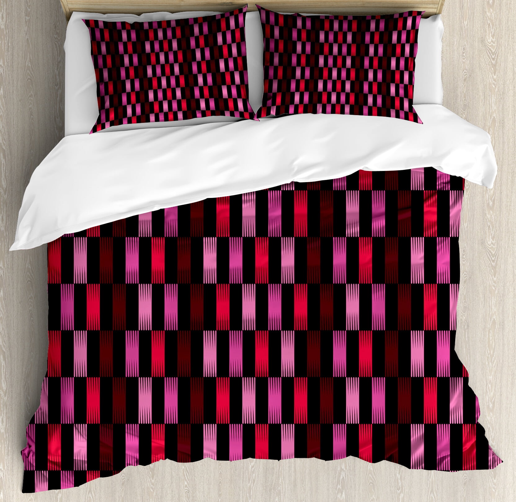 Abstract Duvet Cover Set, Rectangular Shapes with Geometric Patterns in ...
