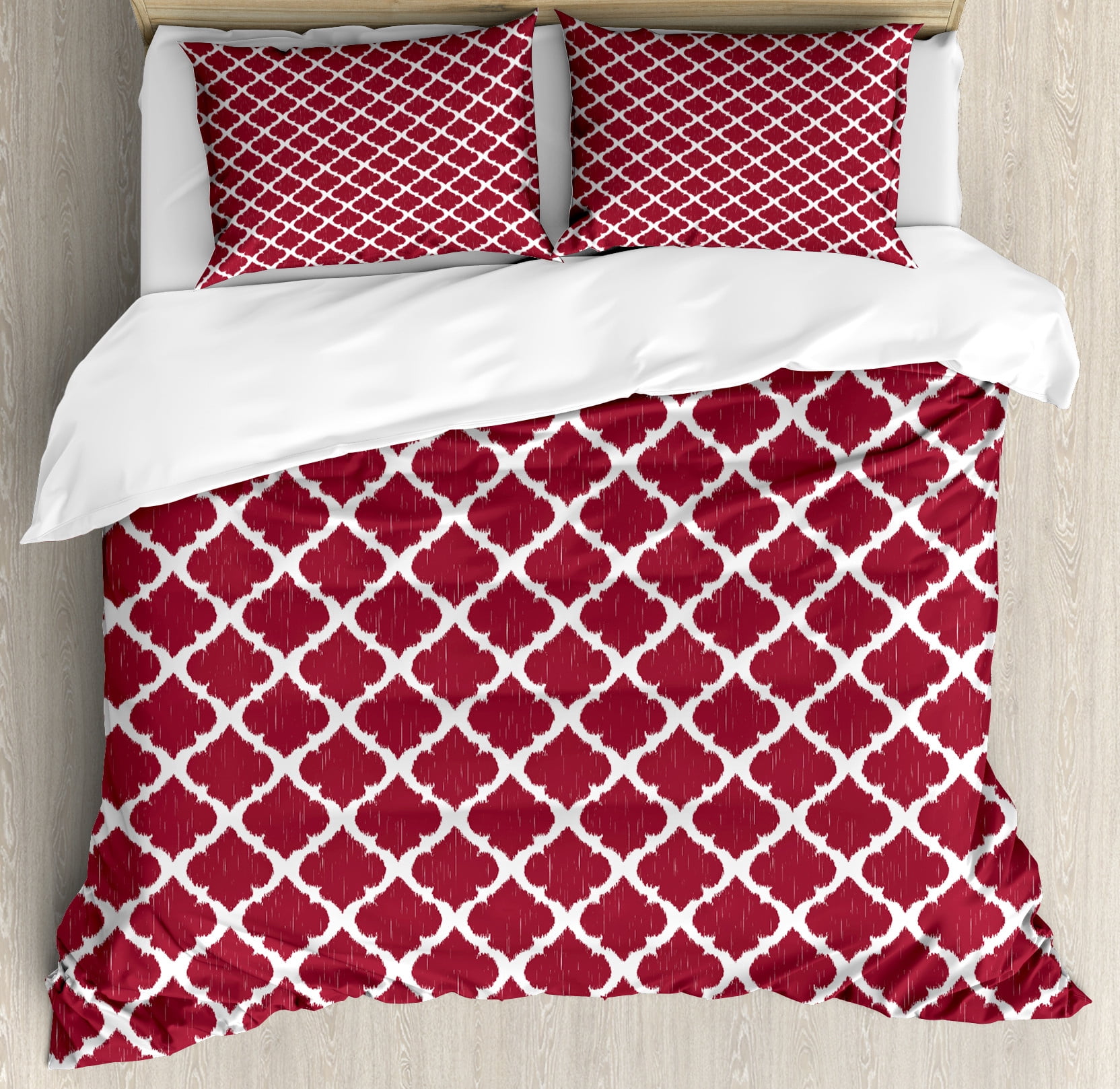 Abstract Duvet Cover Set, Repeating and Continued Ikat Inspired Pattern ...