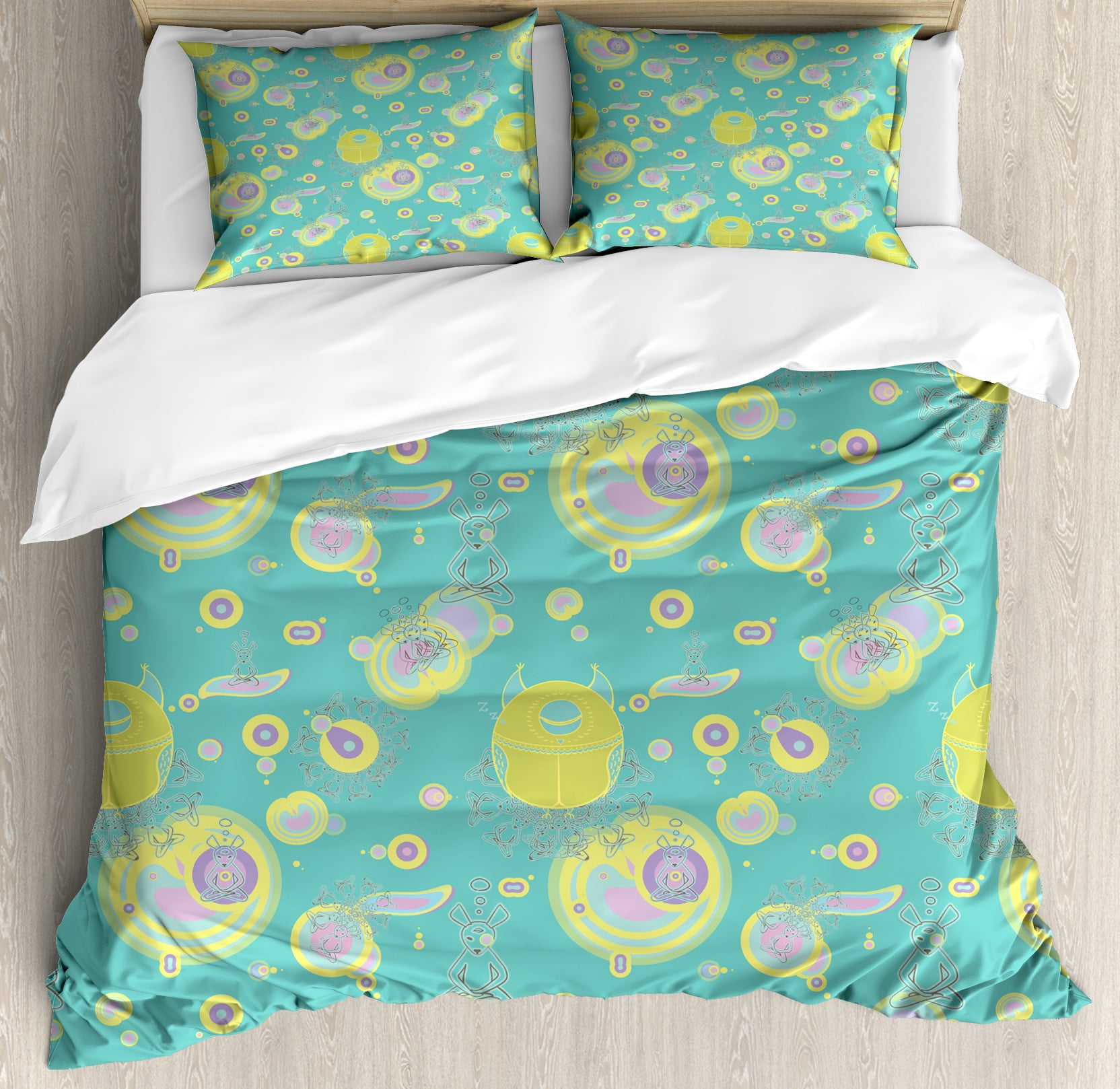 Abstract Duvet Cover Set, Sleeping Owls and Mouse Meditators with ...