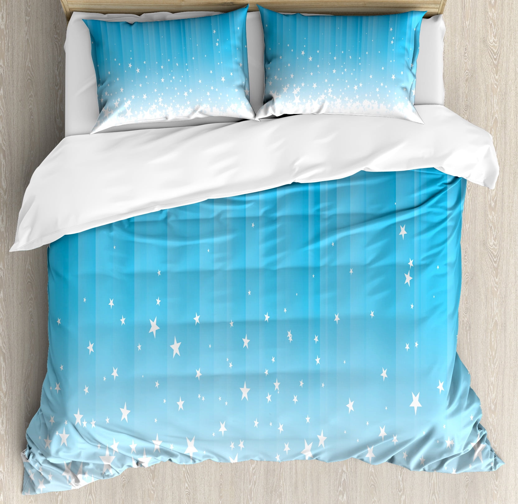 Abstract Duvet Cover Set, Stars Splashing down Open Sky Vibrant ...