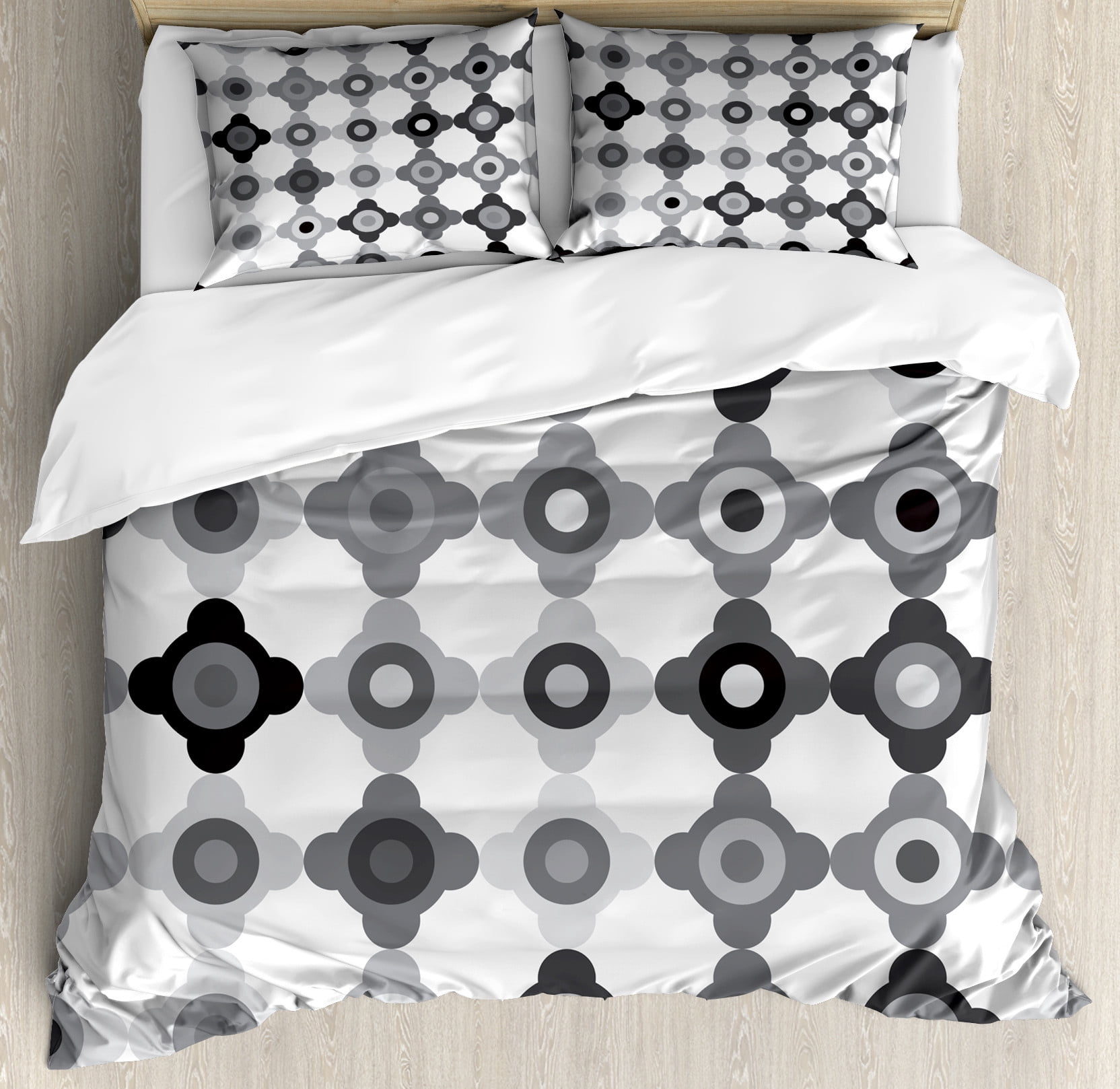 Abstract Duvet Cover Set, Surreal Irregular Geometric Shapes in ...