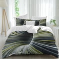 Abstract Duvet Cover Set Twin Size, Lemon Yellow White Linear Warp ...