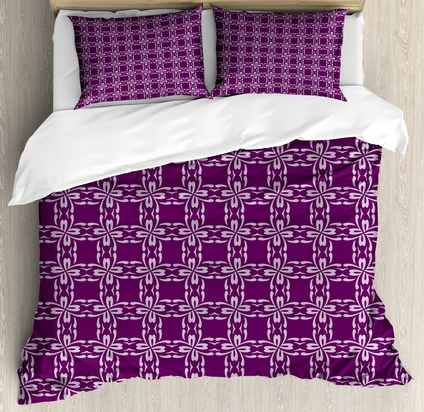 Abstract Duvet Cover Set, Vertical and Horizontal Floral Patterns in ...