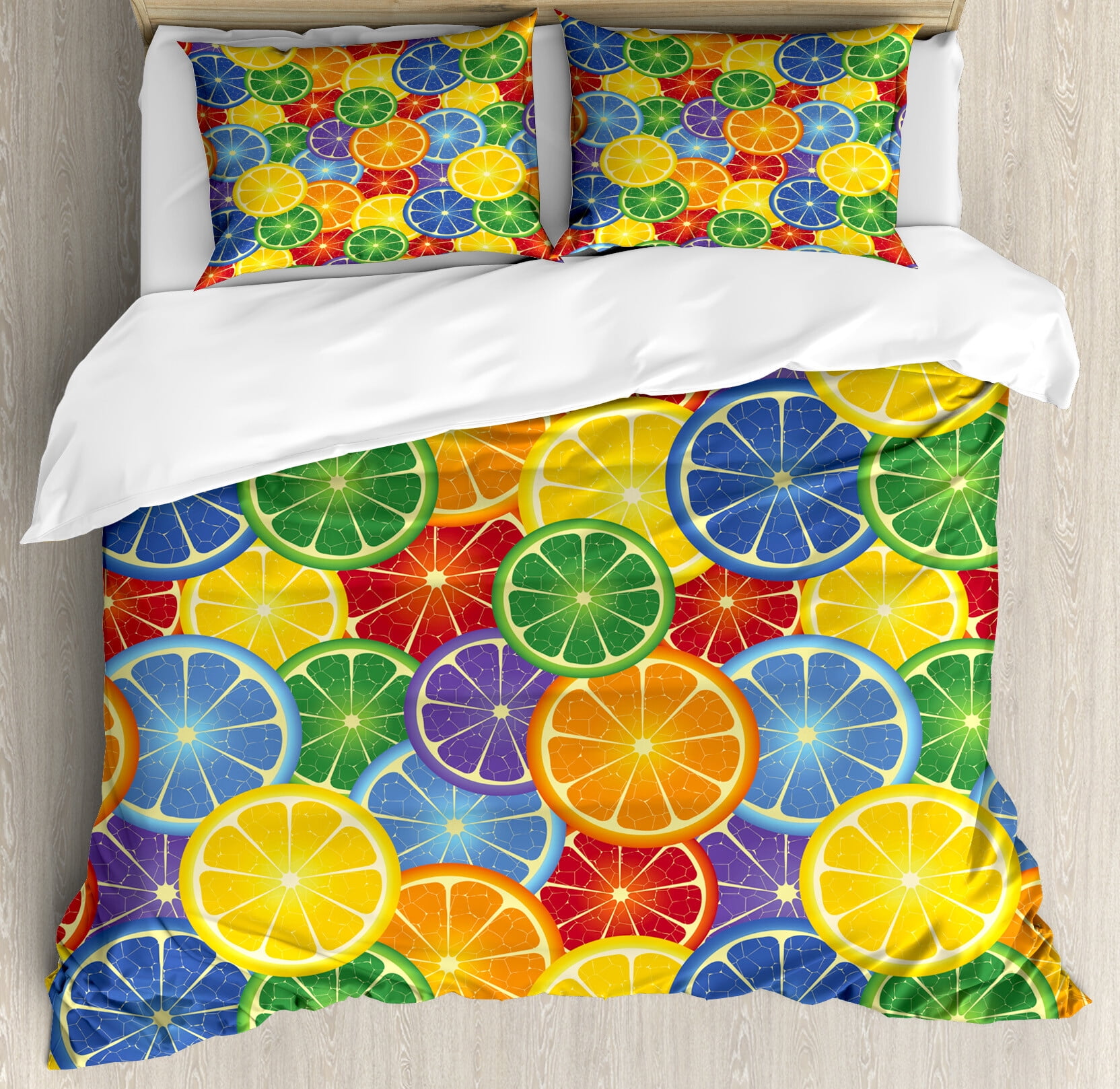 Abstract Duvet Cover Sets, Colorful Slices of Orange Tropical Fruit ...