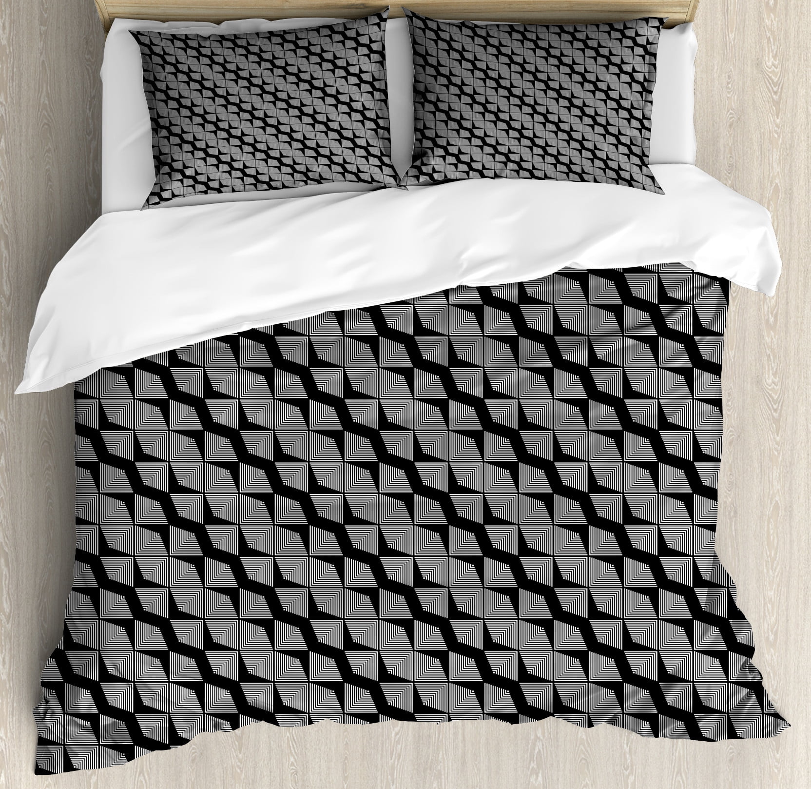Abstract Duvet Cover Sets, Continuous Optical Illusion Inspired ...