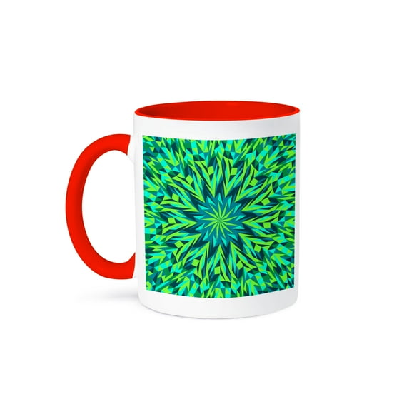 Abstract Dynamic Polygonal Pattern Mosaic Background Design, 15oz Two ...