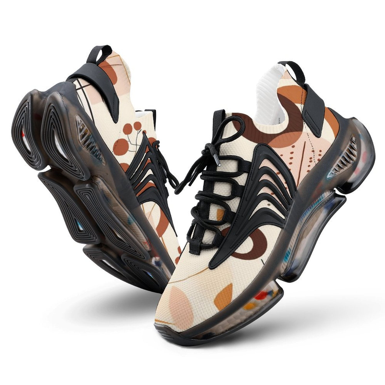 Abstract Earthy Autumn Pattern Walking Shoes for Men Woman Lightweight ...