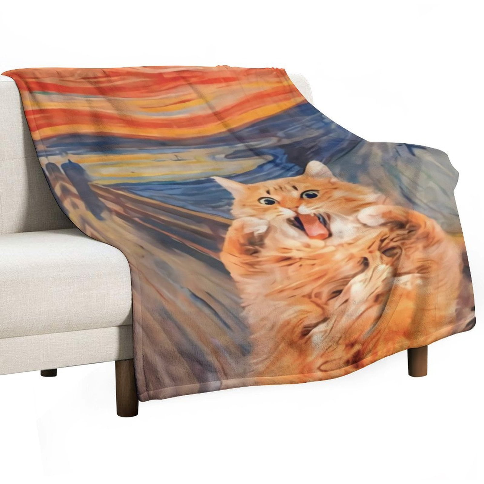 Abstract Edvard Munch Canvas Wall Art Famous Art The Scream Funny Cat ...