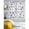 Abstract Eight-Paw Fish Corals Sheer Curtains 2 Panels Set Marine Life ...