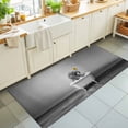 Abstract Elephant on Bathtub Rectangle Rug 2'x6' Gray Animal Yellow ...