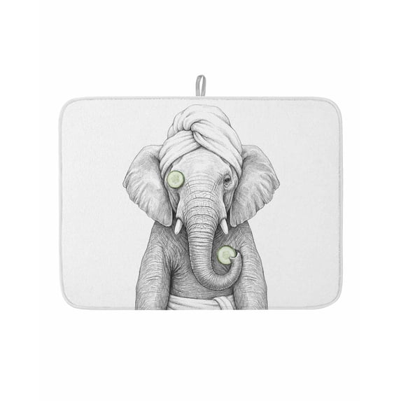 Abstract Elephant Cucumber SPA Dish Drying Mats for Kitchen Counter ...
