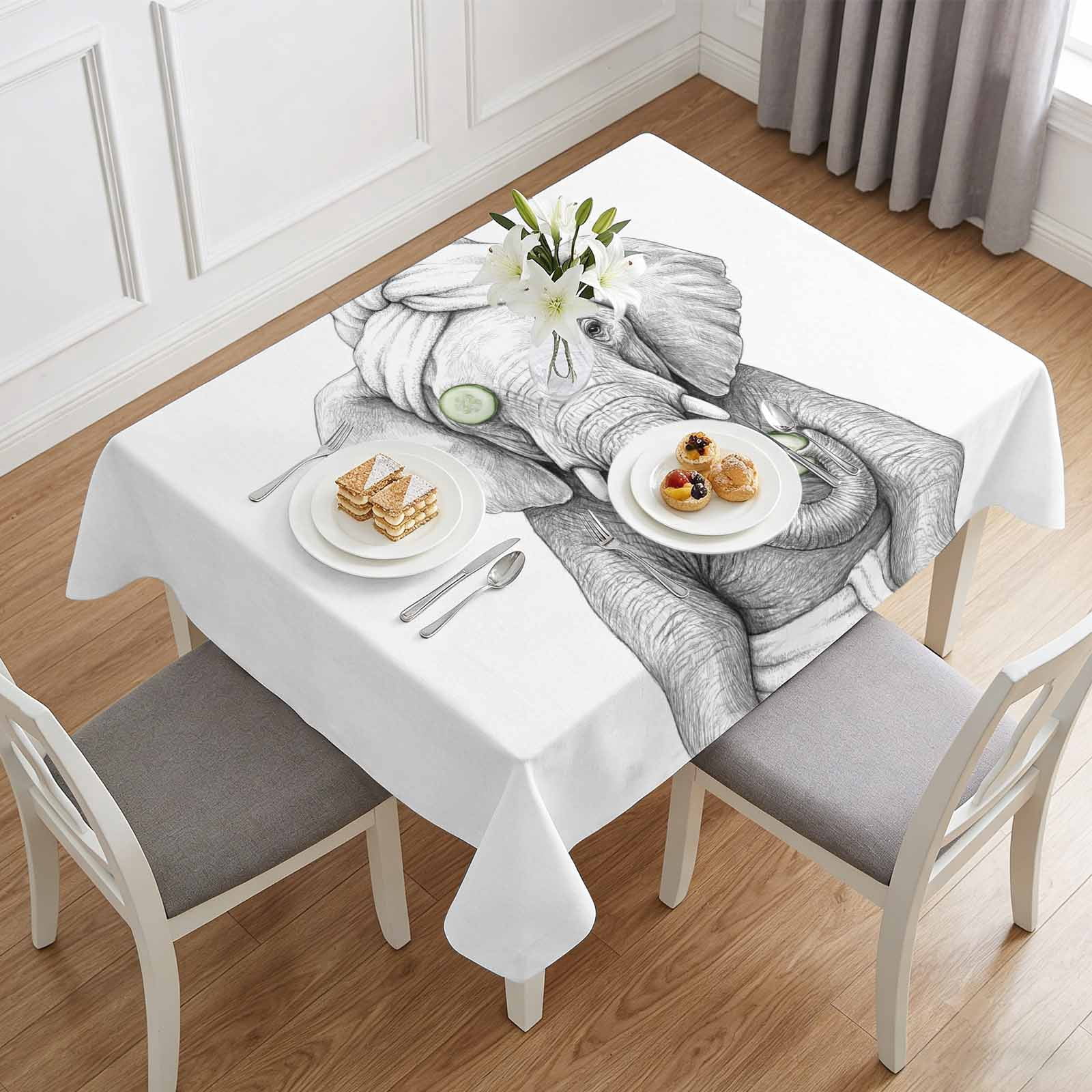 Abstract Elephant Cucumber SPA Table Cloth 60x84in, Waterproof ...