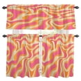 Abstract Energetic Art Kitchen Curtains Valance and Tier Set Pink ...