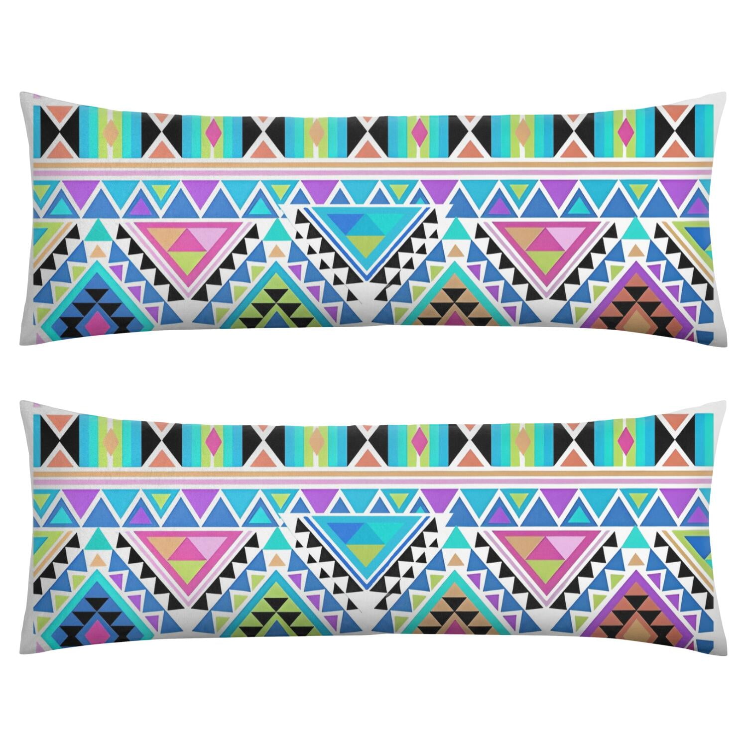 Abstract Ethnic Body Pillow Cover 20x54 - Colorful Long Pillow Case ...