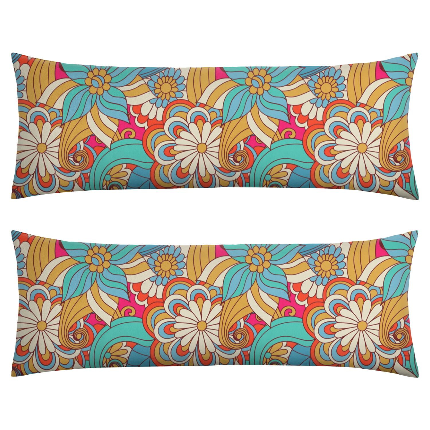 Abstract Ethnic Body Pillow Cover 20x54 - Colorful Long Pillow Case ...