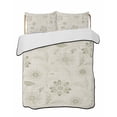 Abstract Ethnic Flower 3 Pieces Quilt Set, 1 Quilt with 2 Shams ...