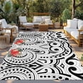 Abstract Ethnic Indoor Outdoor Rugs 3x5 Ft, Bohemian Geometric Abstract ...