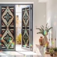 Abstract Ethnic Style Colored Geometric Window Privacy Film, Rainbow ...