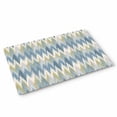 Abstract Ethnic Style Door Mat Blue Boho Southwest Group Non Slip ...