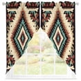 Abstract Ethnic Style Sheer Curtains Swag Valances for Windows Retro ...
