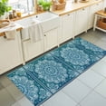 Abstract Ethnic Tribal Flower Texture Rectangle Rug 2'x6' Retro Teal ...