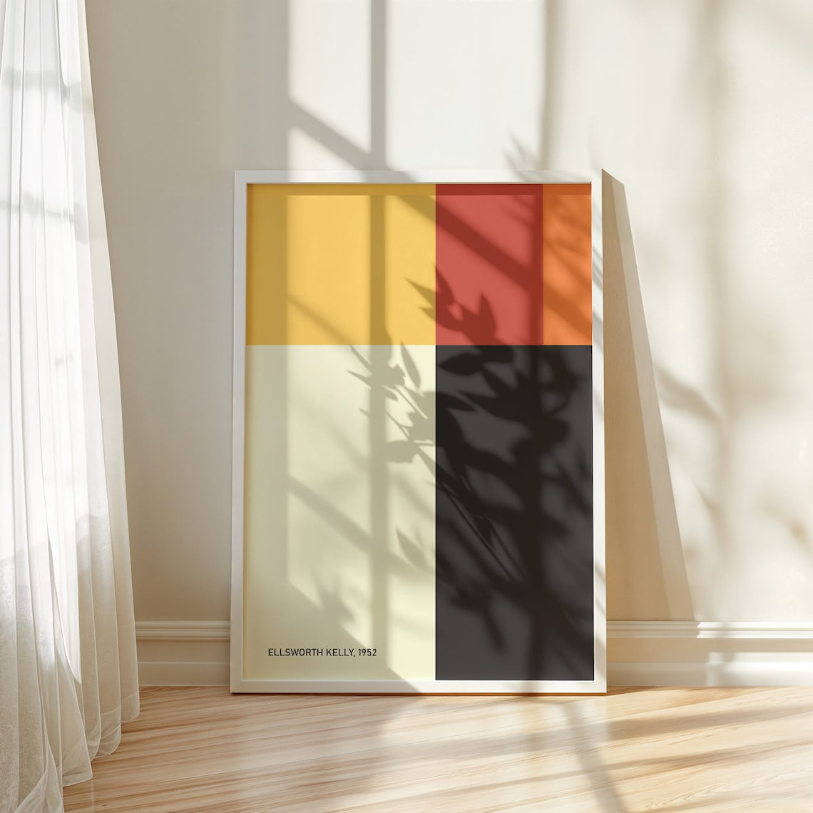 Abstract Exhibition Poster Color Blocks Poster Minmalist Wall Art ...