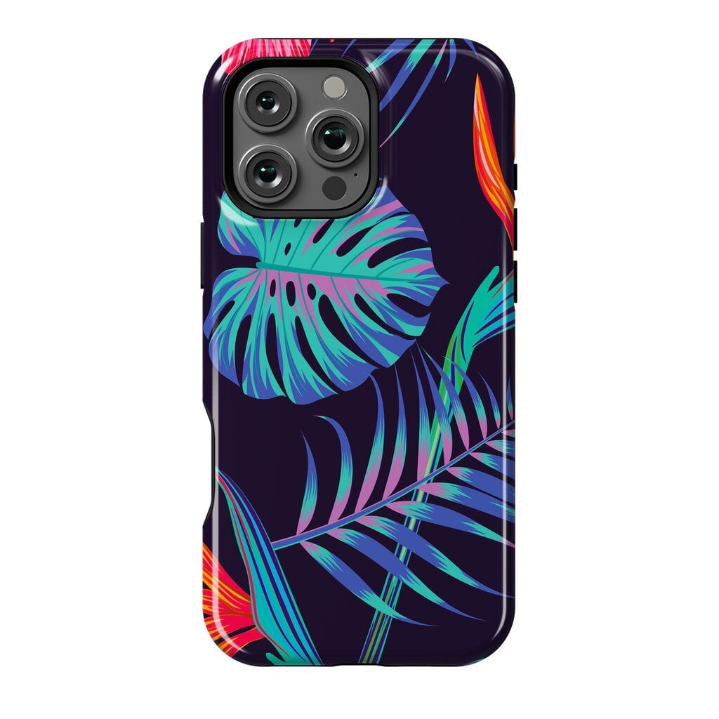 Abstract Exotic Leaves Art Phone Case for iPhone 11 12 13 14 15 16 Pro ...