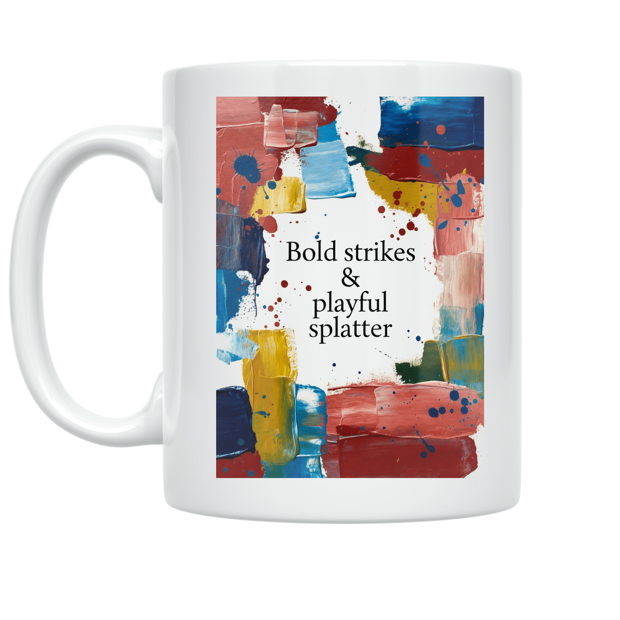Abstract Expressionism Design - Art Enthusiast - 11 oz Ceramic Coffee ...