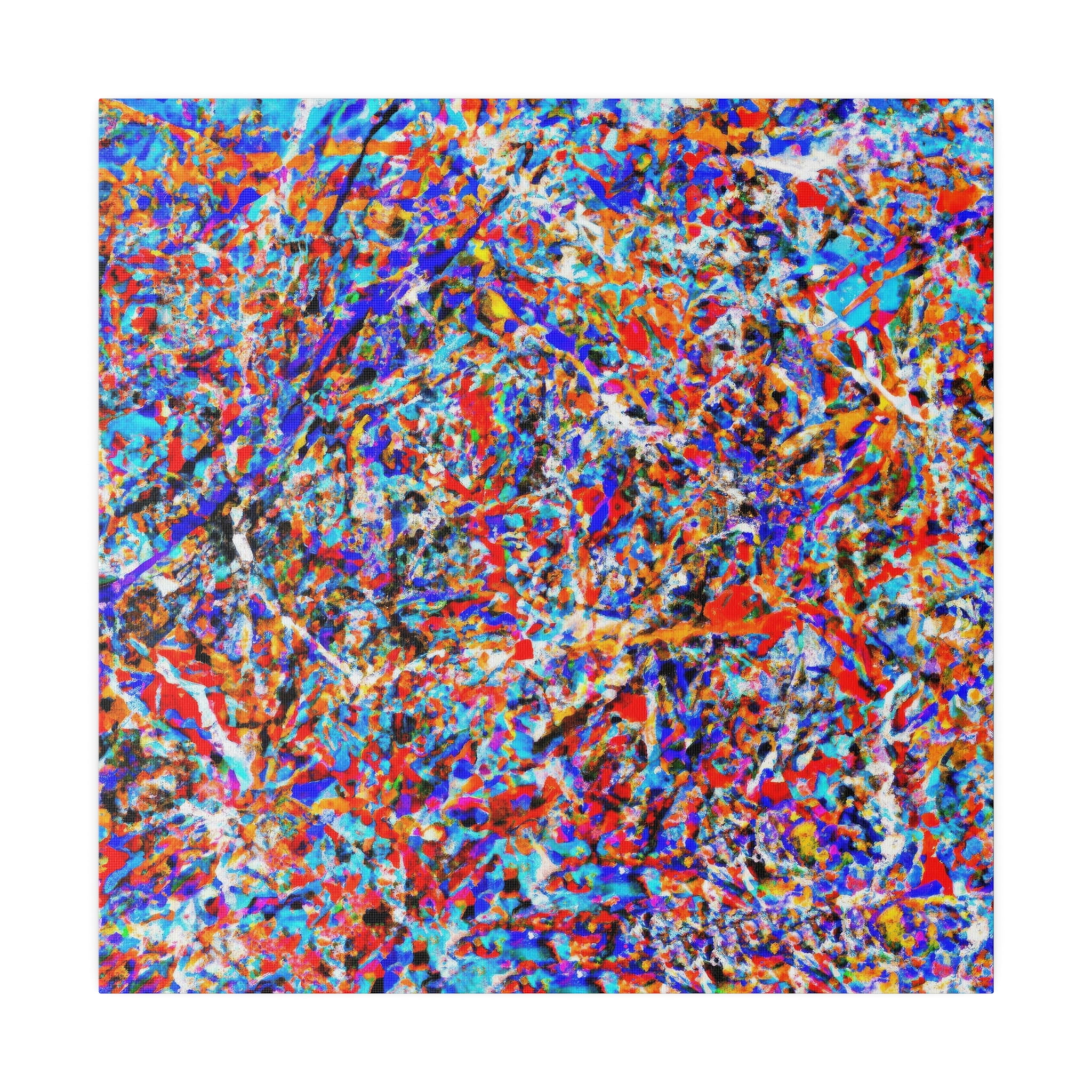 Abstract Expressionism Drip & Splash Color Painting - Canvas Wall Art ...