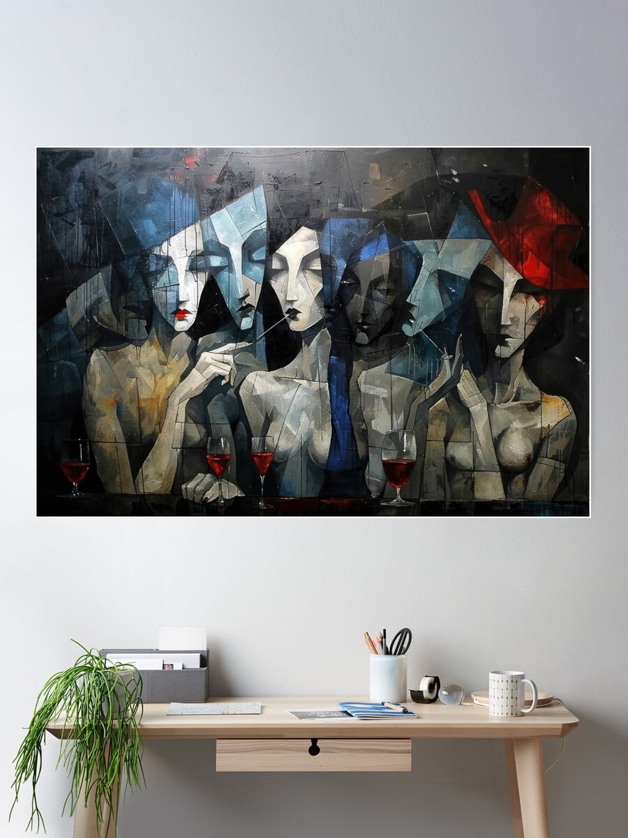 Abstract Expressionist Art Poster Wall Art, Modern Wall Decor For ...