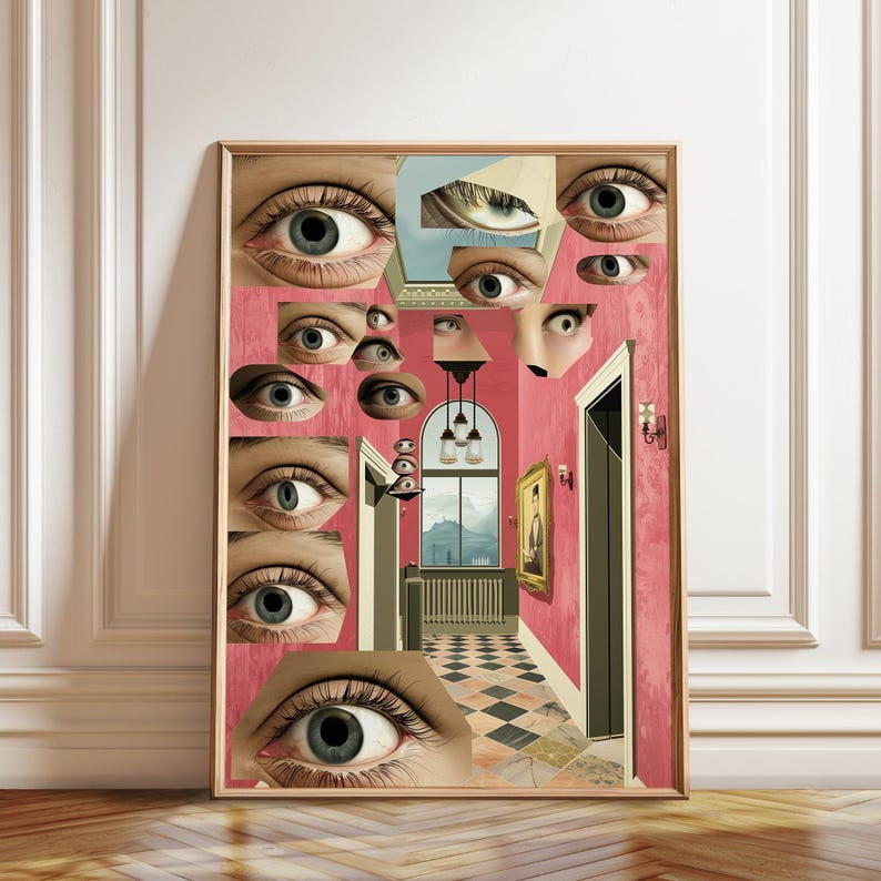 Abstract Eye Art - Surreal Eyes Corridor Print - Modern Optical ...