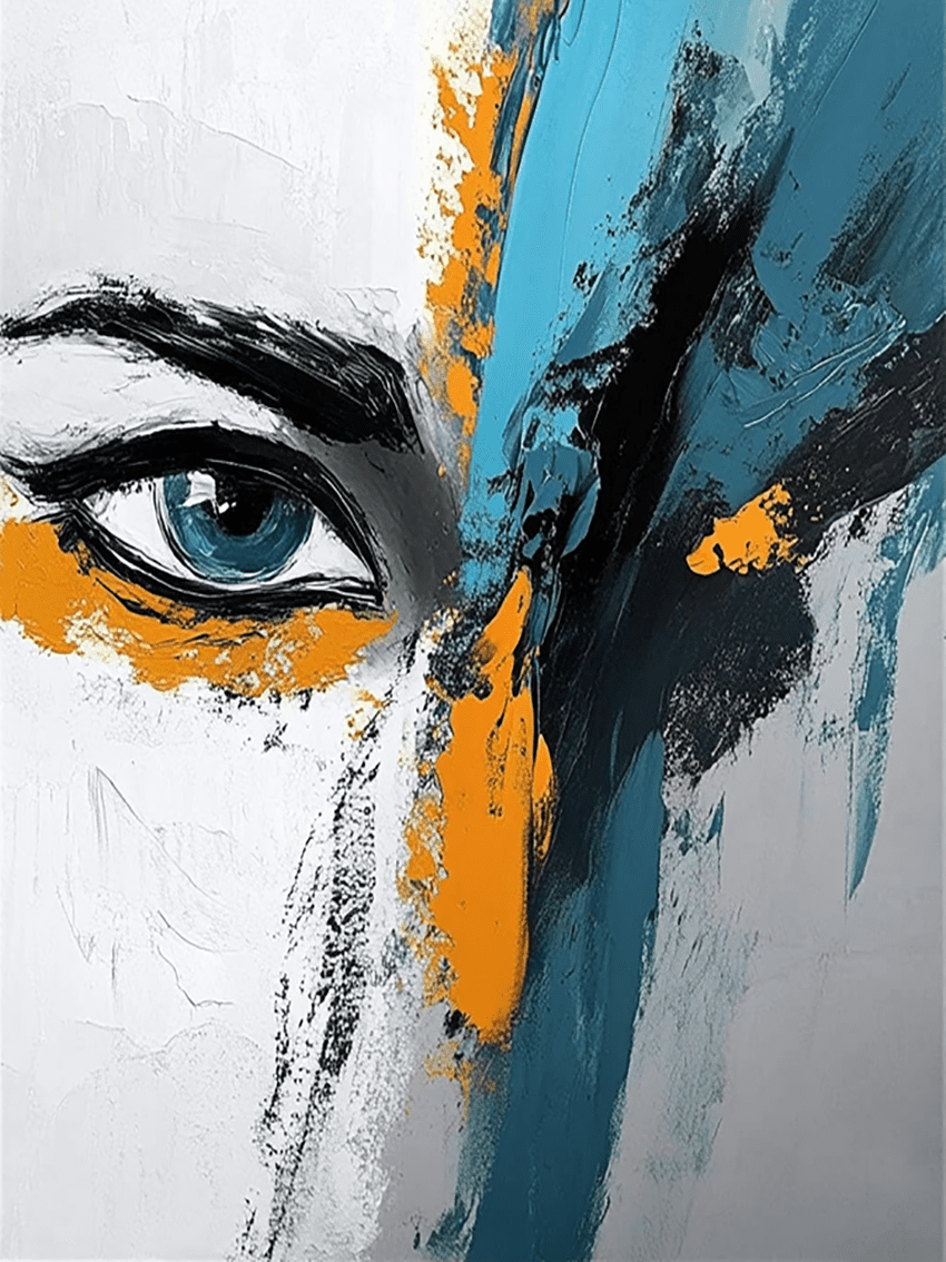 Abstract Eye Expressionist Decoration Painting/Canvas Art， Suitable for ...