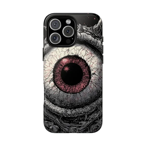 Abstract Eye Pattern Artistic Design iPhone Case with iPhone 17 to 11 ...