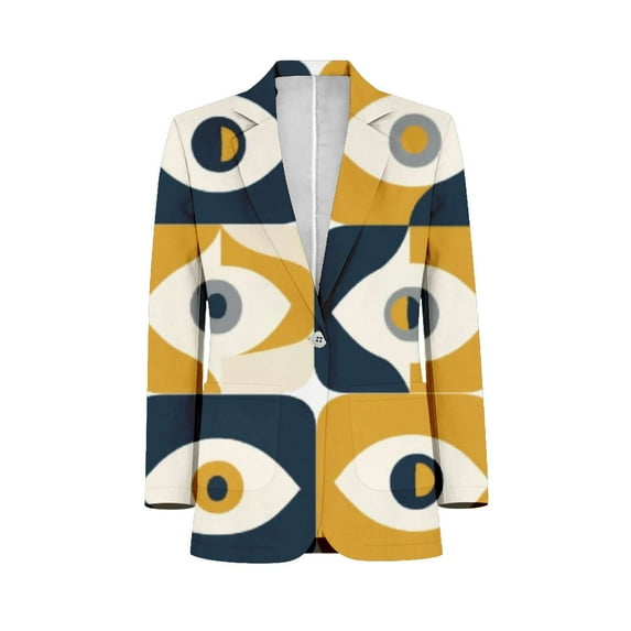 Abstract Eye Pattern Design Tile Customized Men's Suits full man Shawl ...