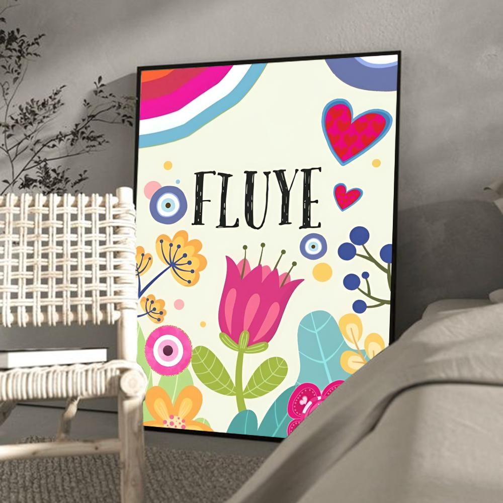 Abstract Eye Shapes Hand Moon Poster Sticky Posters Retro Kraft Paper ...