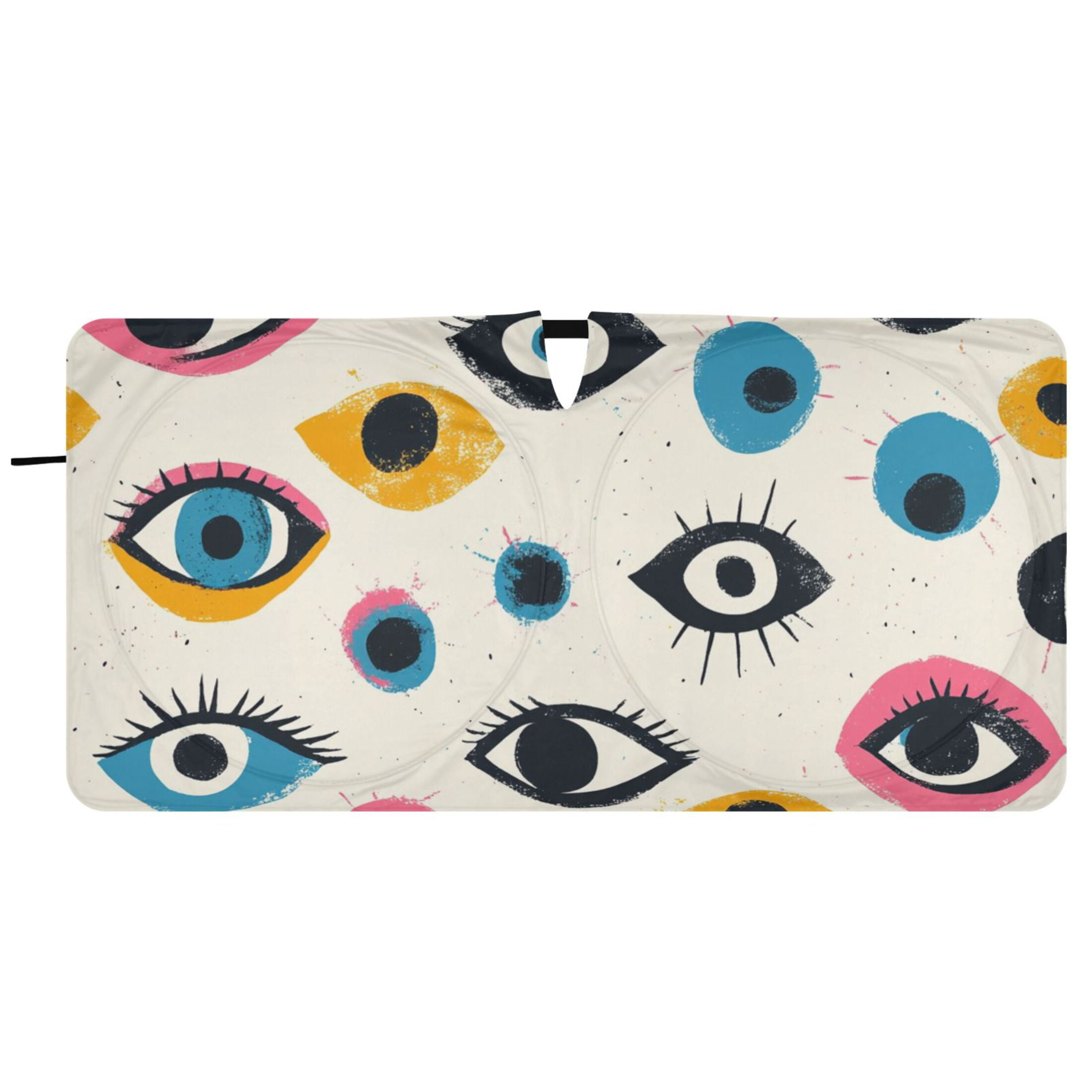Abstract Eyes Car Windshield Sun Shade Foldable Front Window Shades ...